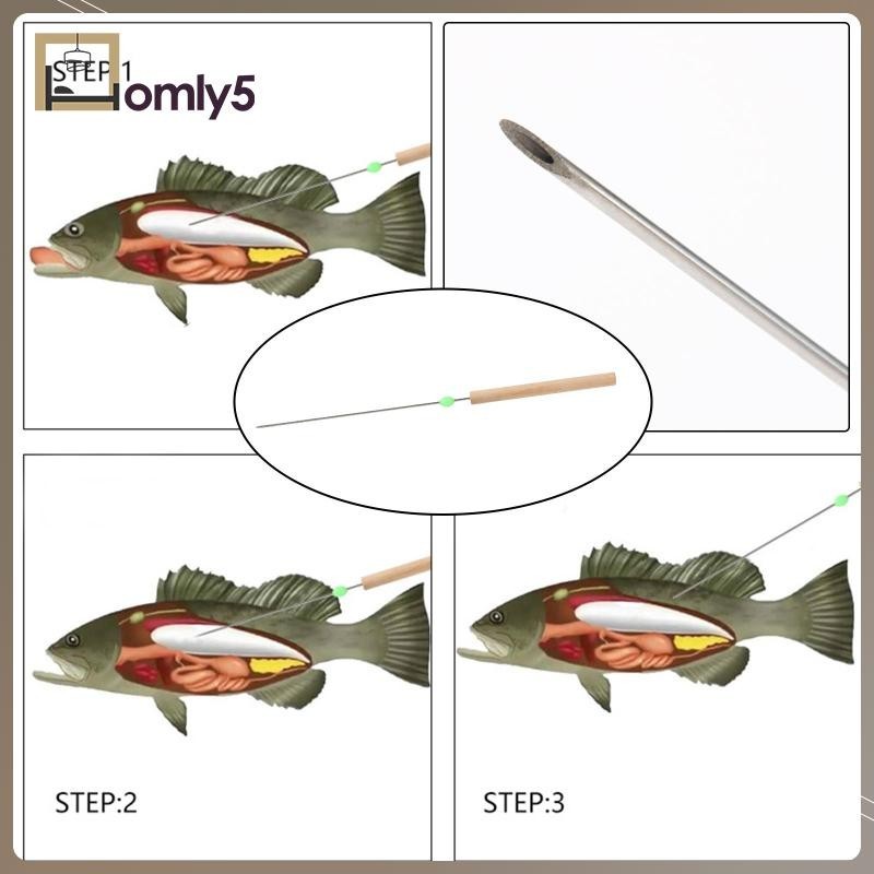 [Homyl5] เครื่องมือระบาย Awl Fishing Tackle Hollow Pin สแตนเลส Pin ...