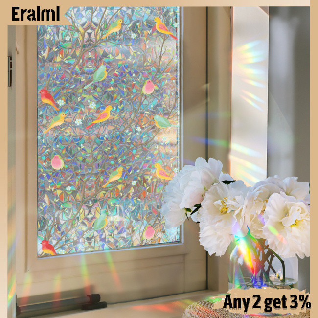 Emeralml Stained Glass Window Film UV Protection Window Stickers Double ...