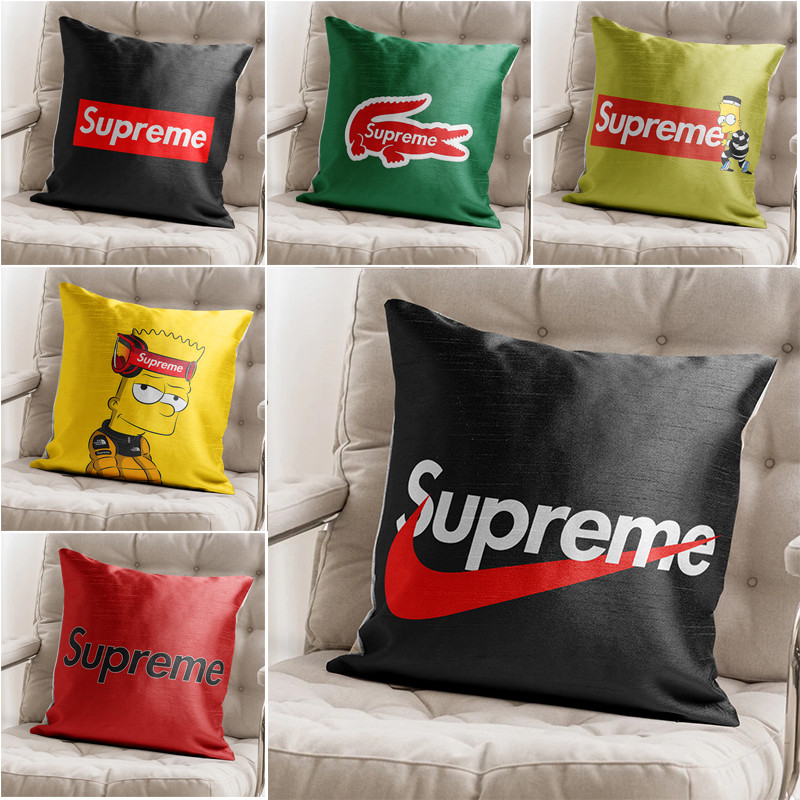 Supreme LOGO ปลอกหมอนสี่เหลี่ยม Home&Living Room&ตกแต่งห้องนอน (ไร้ ...