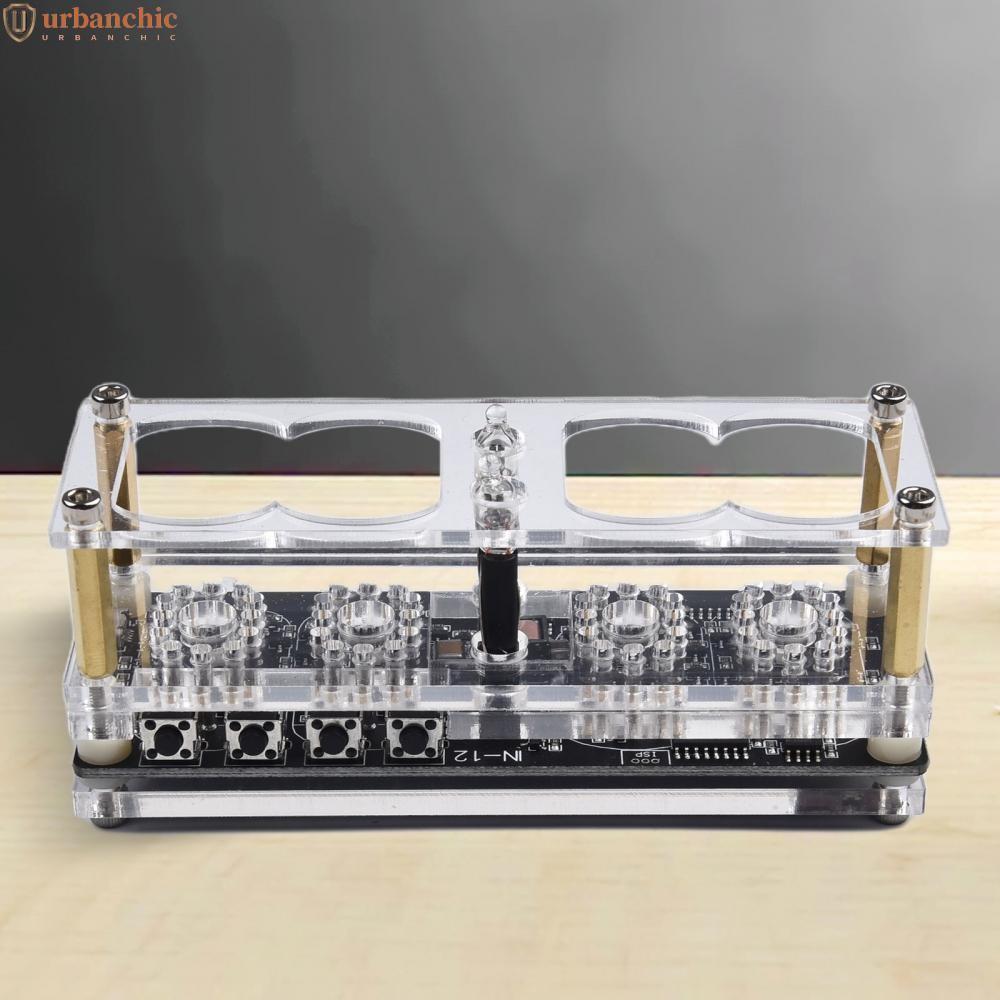 มีสไตล์ IN12 Nixie Tube Clock ไฟเรืองแสง จอแสดงผลสีสันสดใส อินเทอร์เฟซ ...