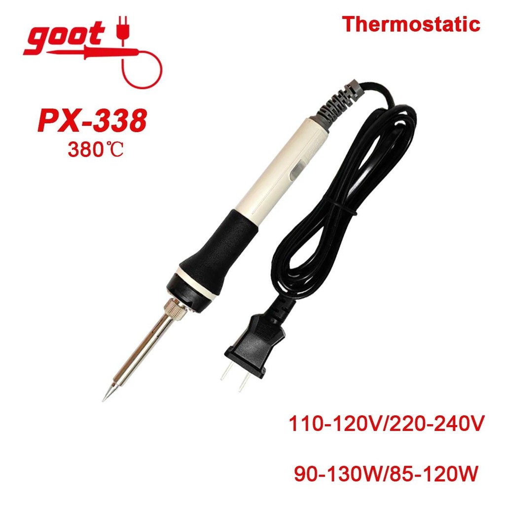 หัวแร้งอุณหภูมิ GOOOT ของญี่ปุ่น 380°C หัวแร้งไฟฟ้าตะกั่วบัดกรีเชื่อม ...