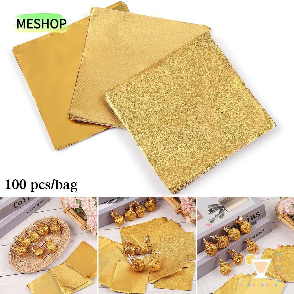Me 100 ชิ้นอลูมิเนียมฟอยล์เย็บอุปกรณ์งานแต่งงาน DIY อาหารดีบุก Candy Gilded Candy ช็อกโกแลต ...