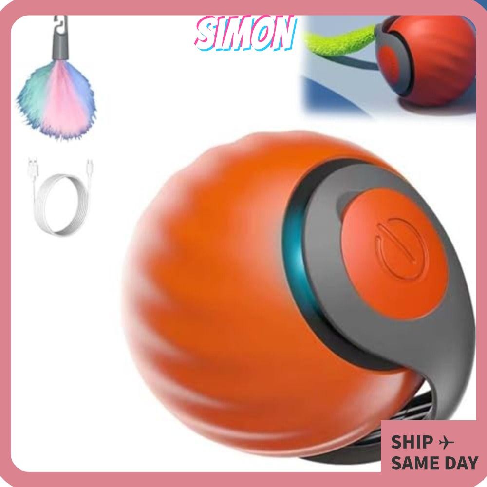 Simon Smart Self Rolling Ball ของเล่นแมว,ซิลิโคนอัตโนมัติ Silent Power ...