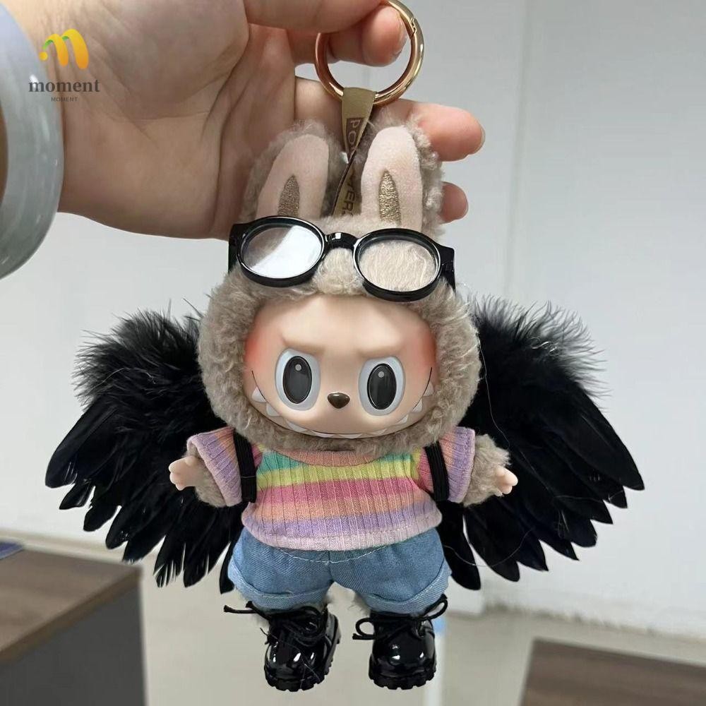 Moment Plush Labubu Doll Wing, สีขาวสีดํา Mini Labubu Angel Wing ...