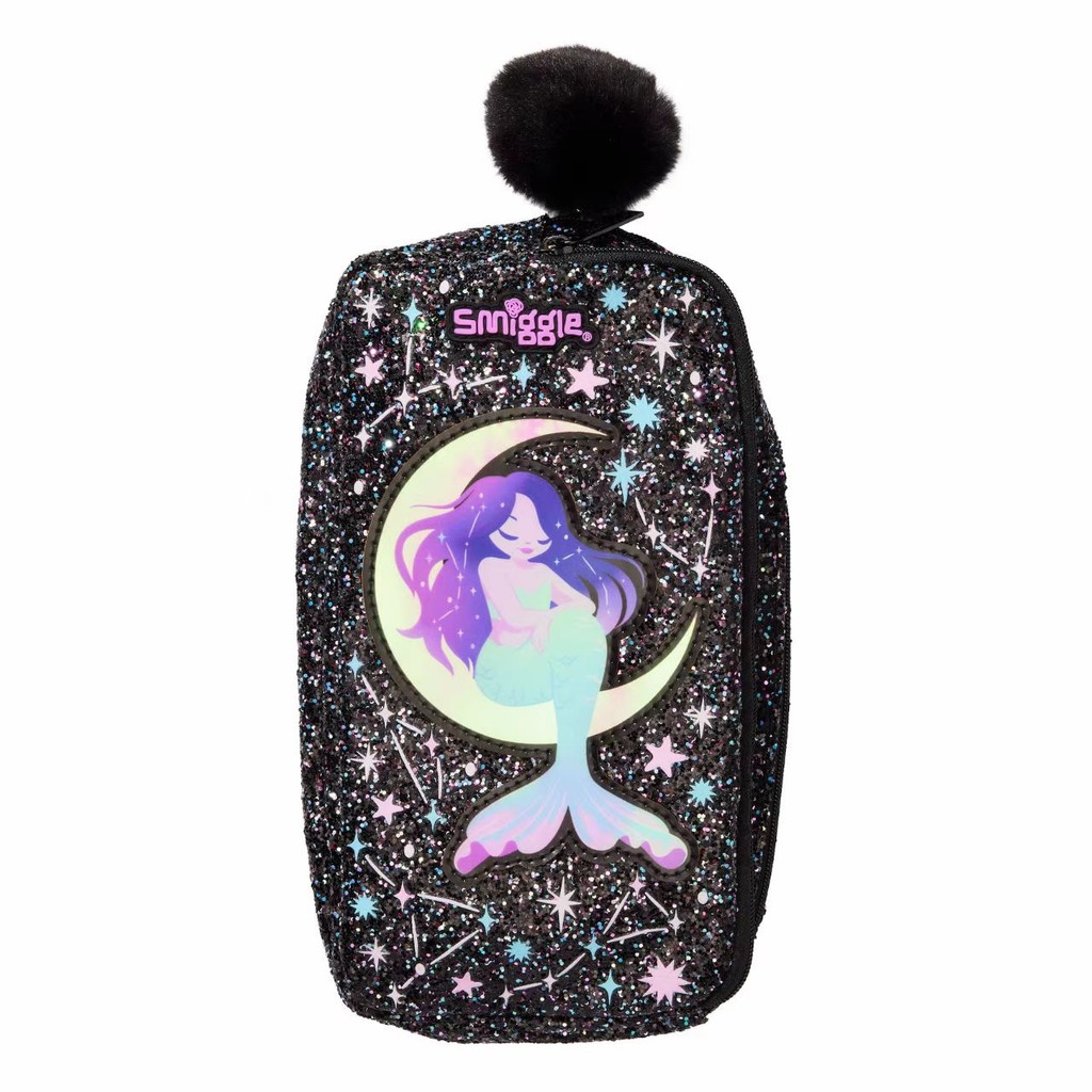 ออสเตรเลีย smiggle Moon Mermaid Pencil Case นักเรียนประถมซิปคู่ Double ...