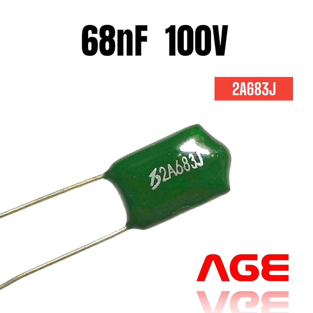 68nF 100V (2A683J) Capacitor Polyester | Shopee Thailand