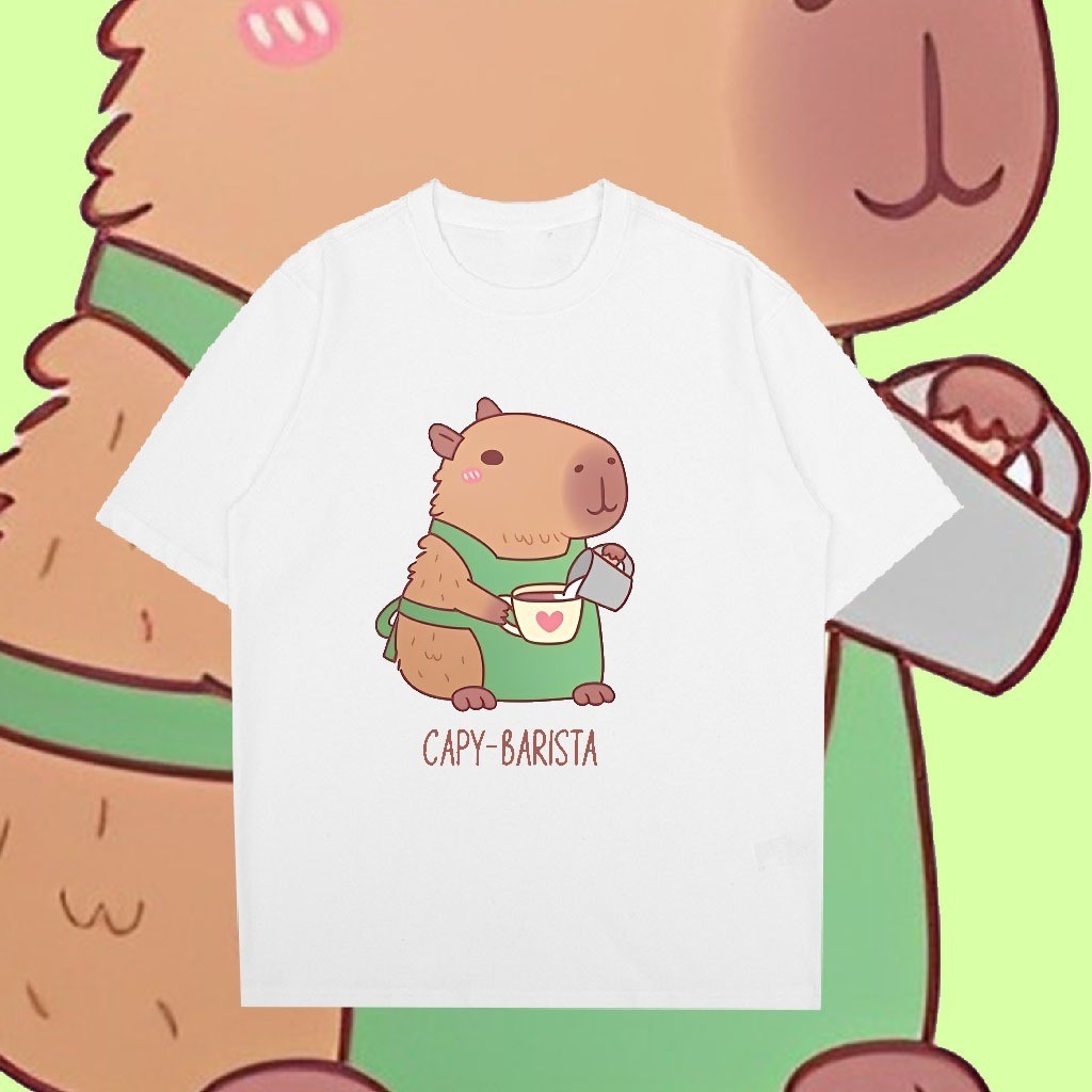 New เสื้อ 2024รูปแบบใหม่ Capybara T-shirt จอร์เก้น คล็อปป ผ้าCottonชายและหญิง ครึ่งแขน100%cotton ...