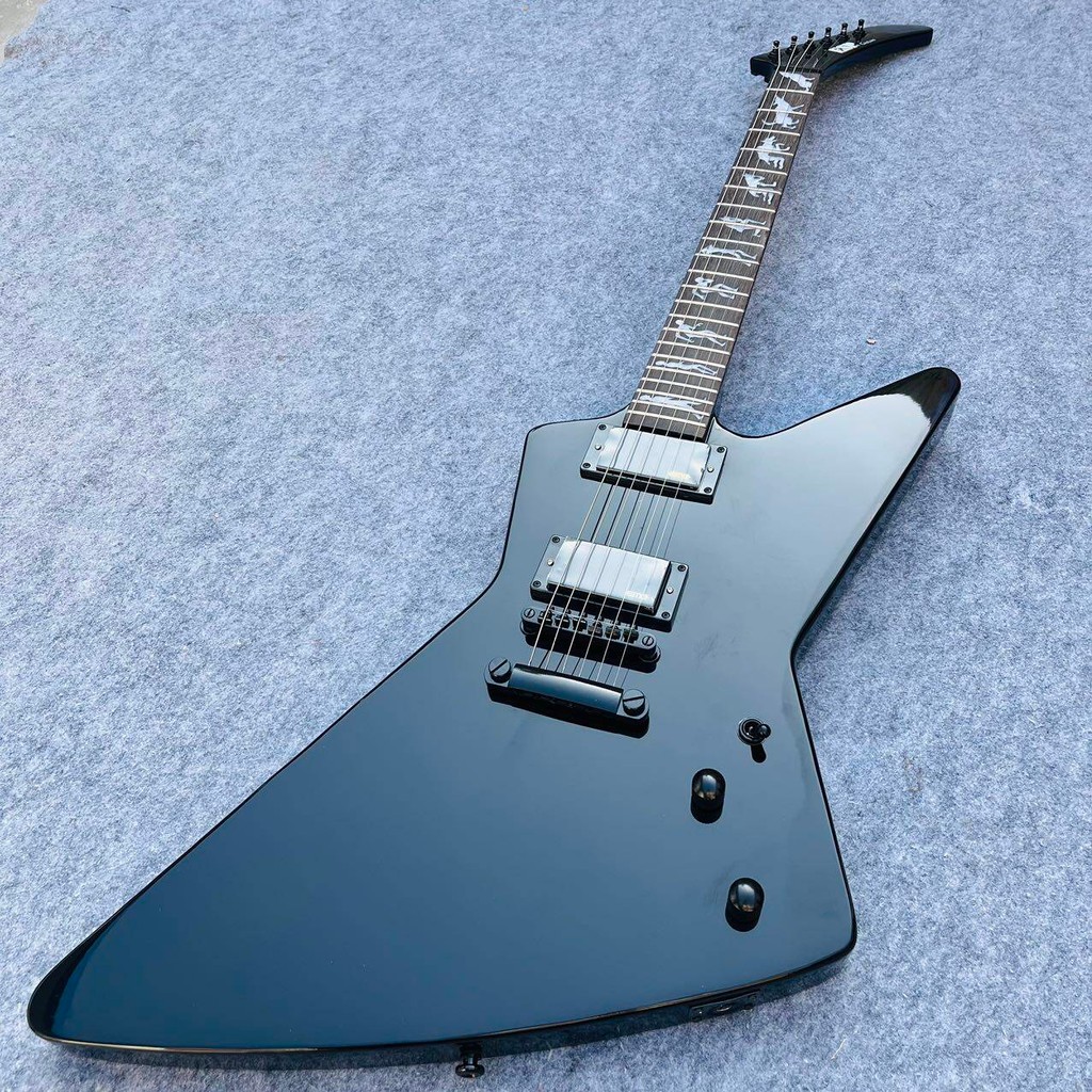 ESP Custom Explorer Man to Wolf กีตาร์ไฟฟ้า EMG Pickup กีตาร์ไฟฟ้าสีดํา ...