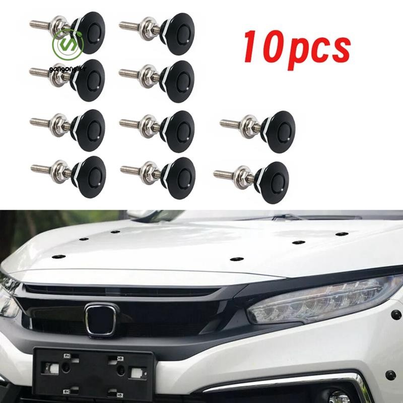 [gangong1kr]10X รถ Hood Bonnet Latch Pin ล็อคกันชนชุดปุ่มกด Quick ...