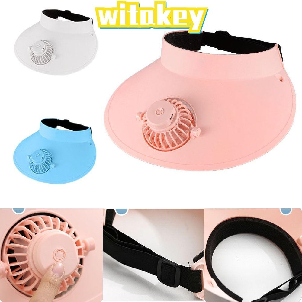 หมวกกันแดดรุ่น WITAKEY พร้อมพัดลมUSB สำหรับวิ่งและจักรยาน เหมาะสำหรับชายหาบ และกีฬาเช่นเทนนิสและ ...