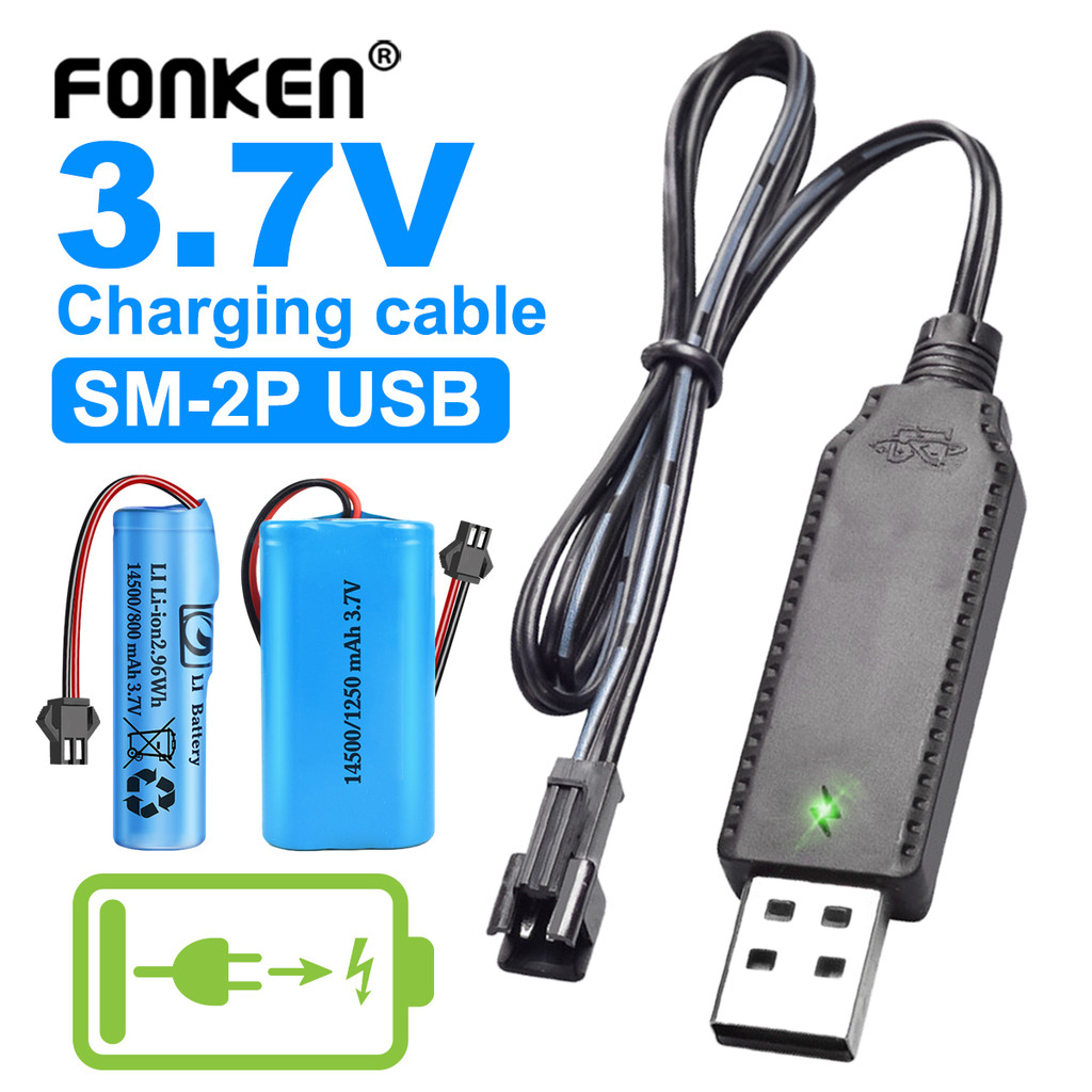 Fonken Universal SM-2P ไฟ LED 3.7V USB Charger RC ของเล่น Li-ion แบตเตอรี่ NiMh/NiCd สายชาร์จ ...