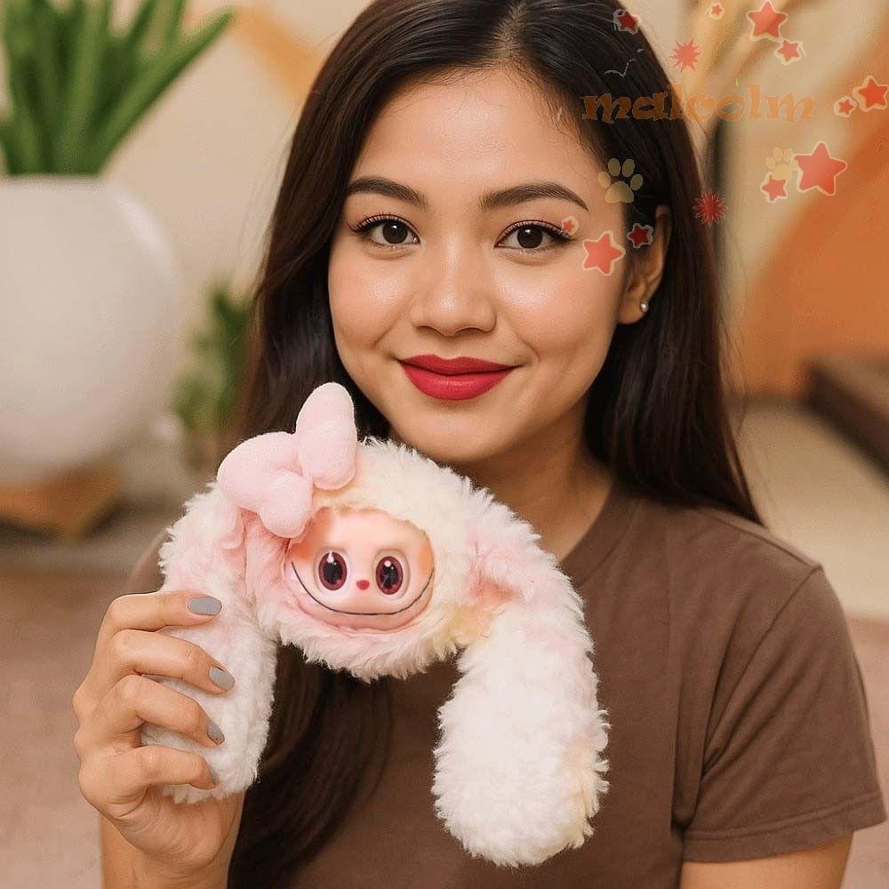 MALCOLM Plush Labubu พวงกุญแจ, ตุ๊กตา PVC Bunny Labubu ป้องกันการสูญหาย, กระเป๋าพกพาน่ารัก Charm ...