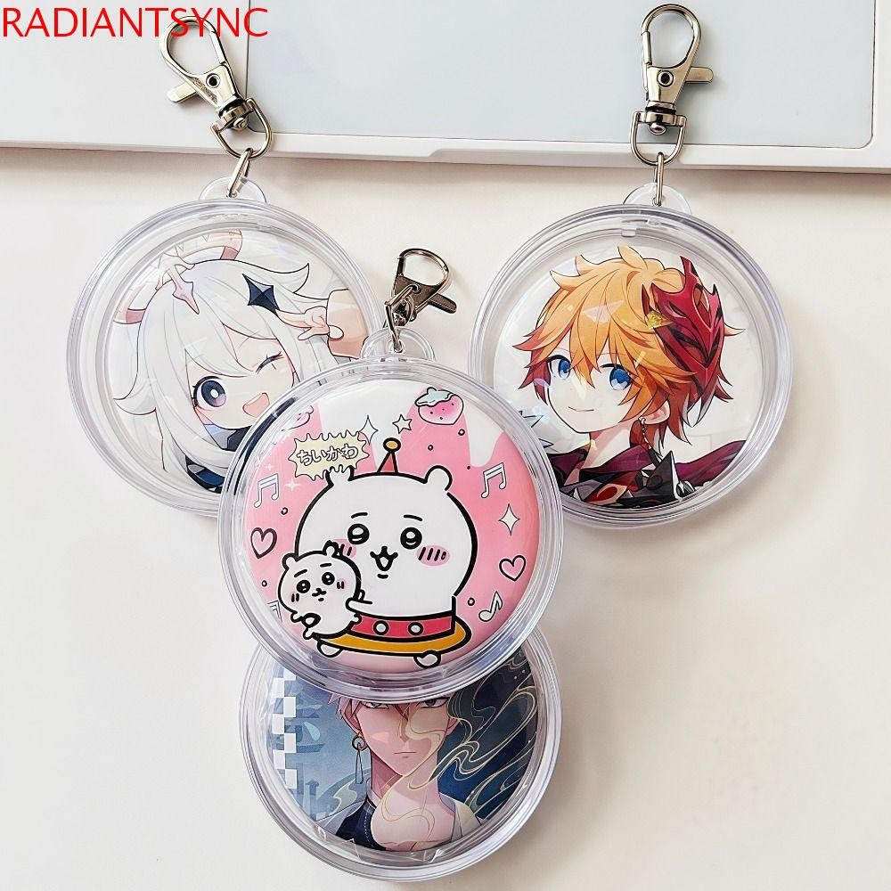 RADIANTSYNC โปร่งใส Badge Ita กระเป๋า,แขวนออกแบบวัสดุ PVC ใส Ita กระเป๋าพวงกุญแจ, Anti-Scratch ...