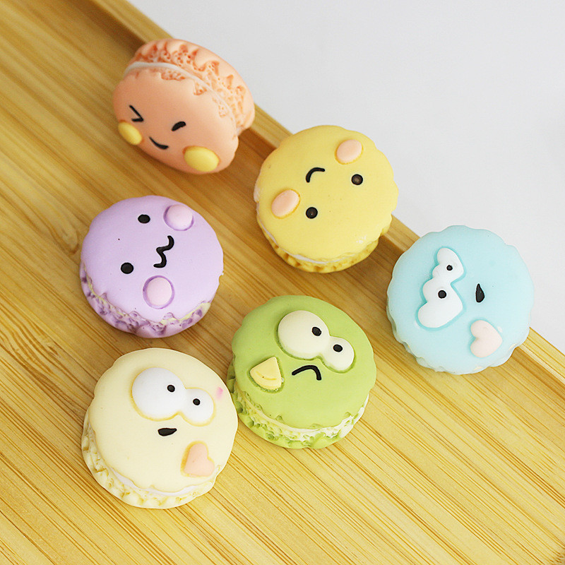 10 ชิ้น/เซ็ตการ์ตูน Smile Face Macaroon เรซิ่น DIY ครีมกาวเคสโทรศัพท์ ...