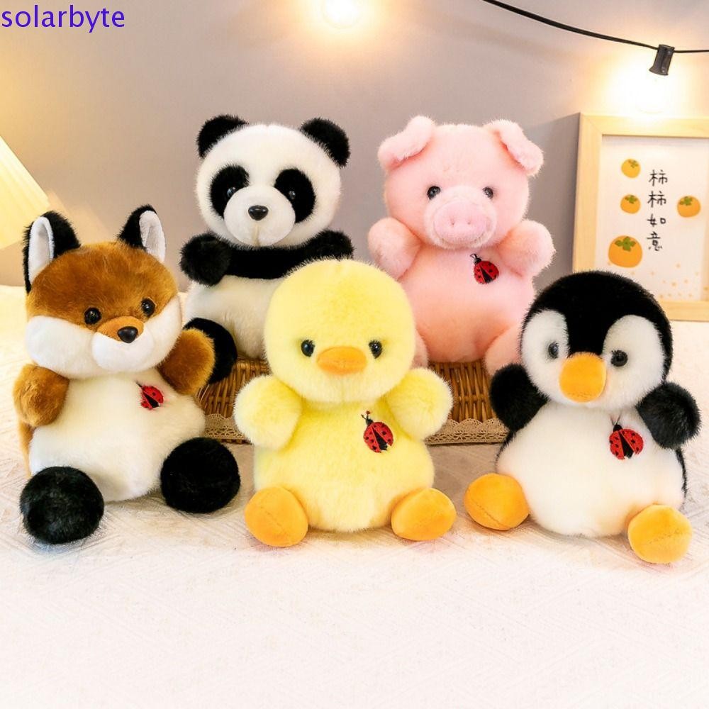 SOLARBYTE ช้างของเล่นตุ๊กตา,นั่งสัตว์ปุยตุ๊กตาลิงคลิป, Kawaii Interactive หมูนุ่มเพนกวินตุ๊กตา ...