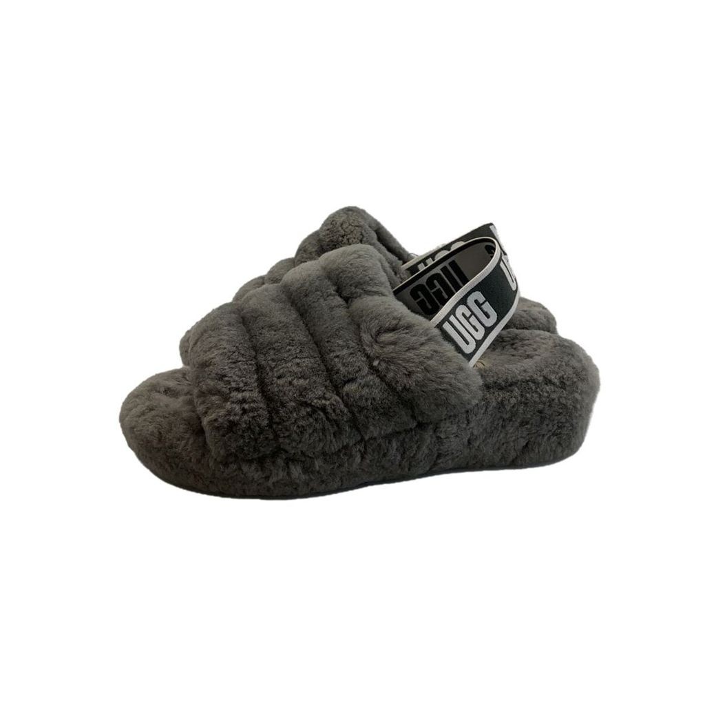 UGG Australia Sandals FLUFF YEAH SLIDE Fluffy ปี สีเทา 1095119 22cm GRY ...