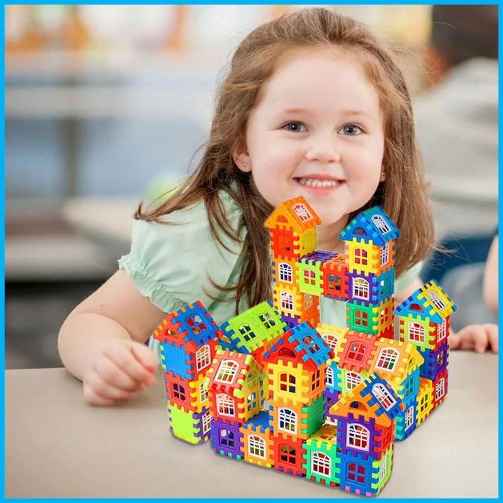 Interlocking Building Block ชุดการเรียนรู้ Sensory Montessori ของเล่น ...