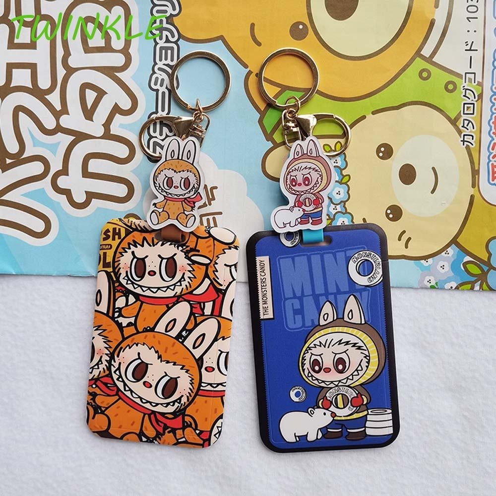 Twinkle1 2 รูปแบบ Labubu ผู้ถือบัตร,การ์ตูน Keyrings Labubu พวงกุญแจ ...
