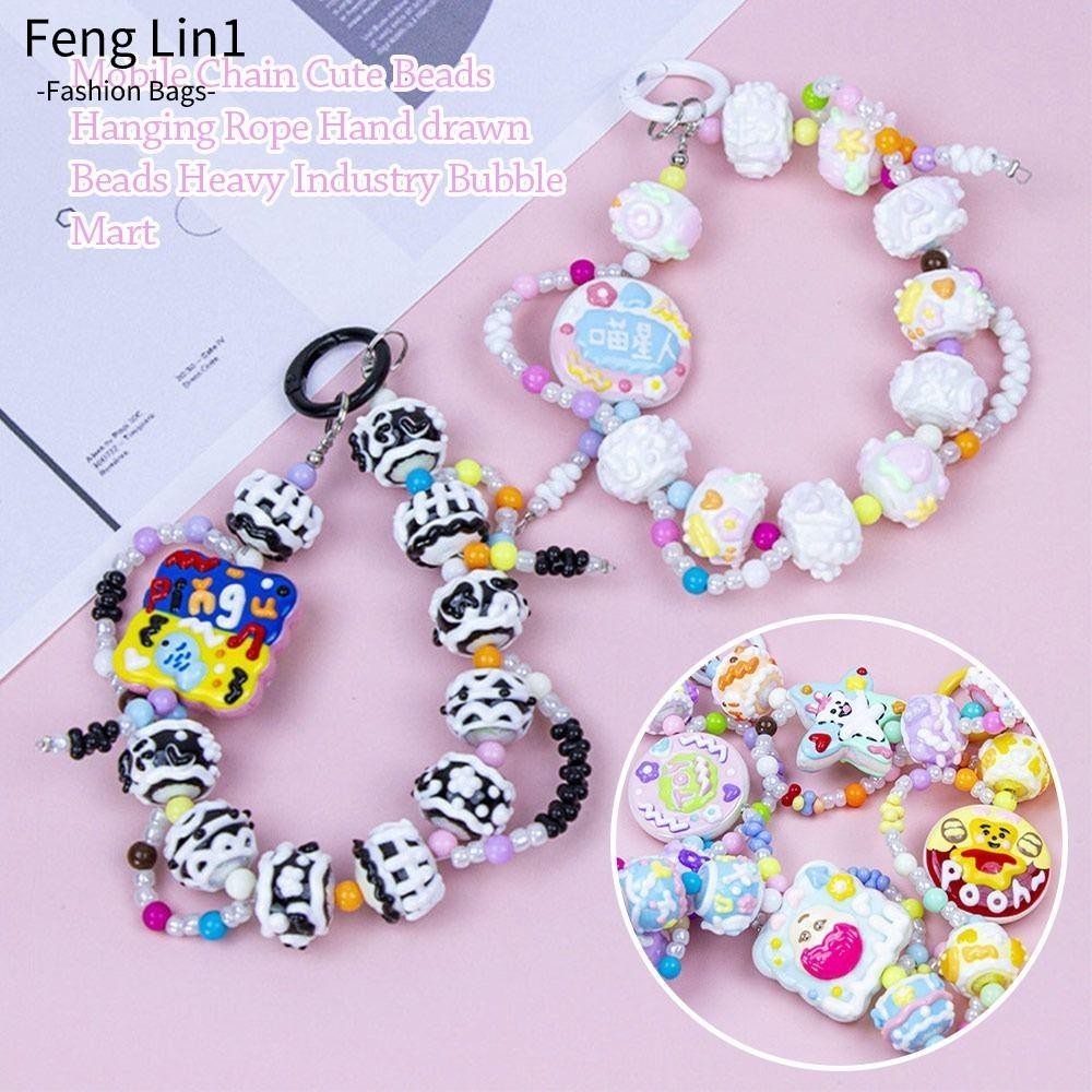 Fengling Phone Charm Rope, สายรัดโทรศัพท์มือถือลายการ์ตูน Kawaii, พวง ...