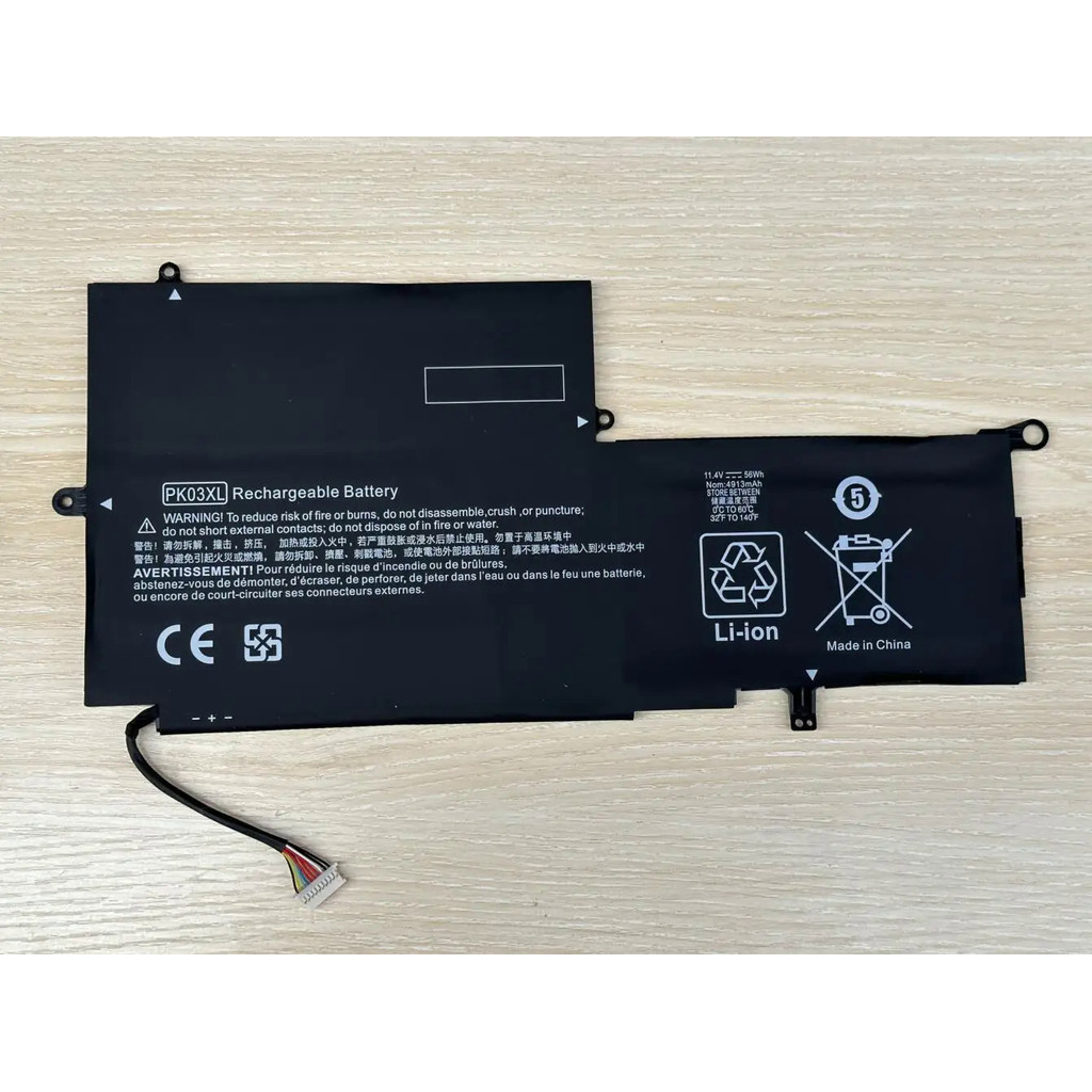Battery PK03XL HSTNN-DB6S 789116-005 แบตเตอรี่แล็ปท็อป For HP Spectre ...