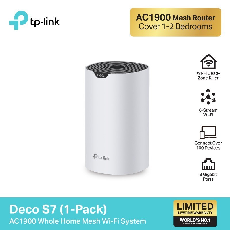 TP-Link Deco S7 AC1900 Whole Home Mesh Wi-Fi System (Dual-Band Wi-Fi ...