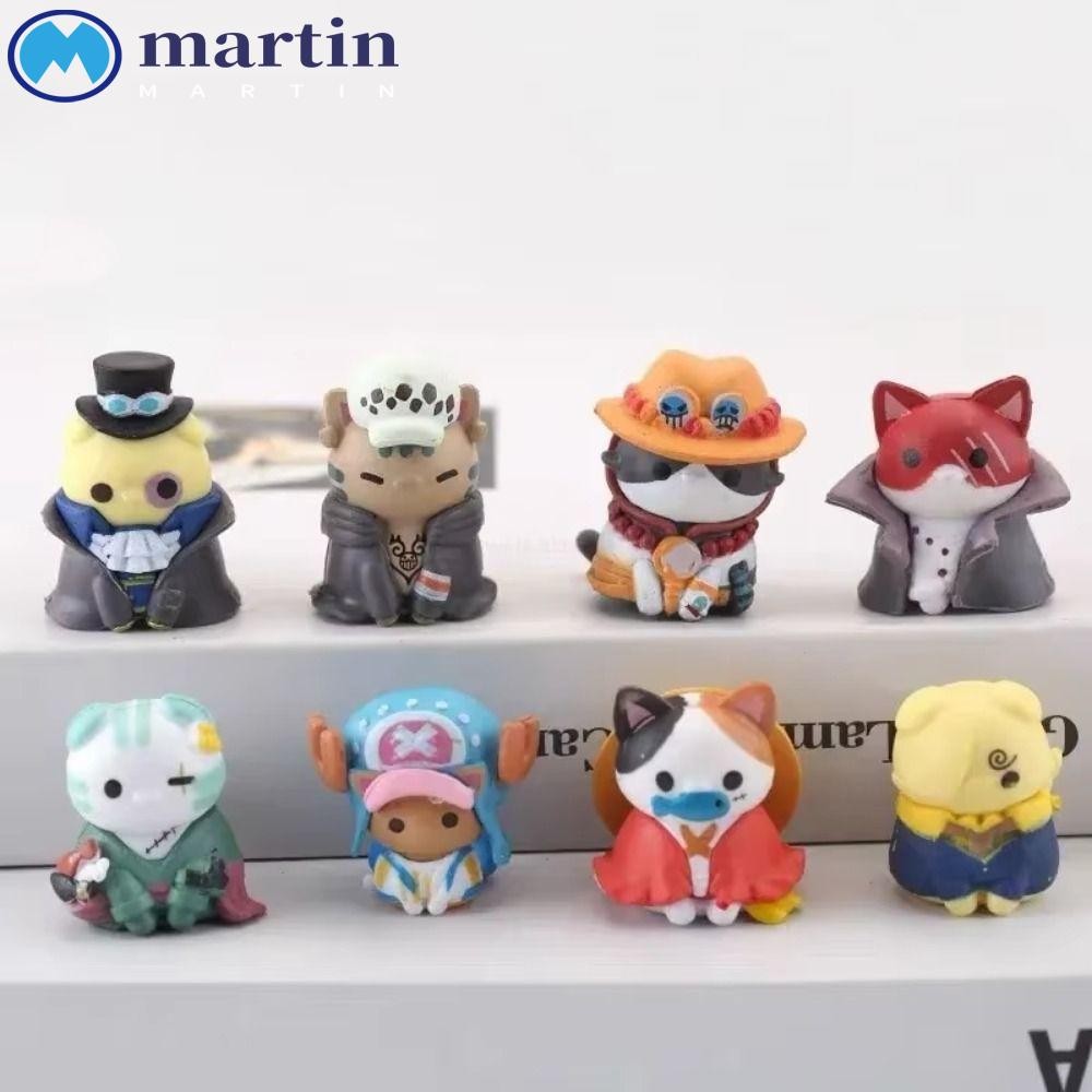 Martin 8 ชิ้น/เซ็ต Luffy รุ่น Q รูปของเล่น, Luffy Cos Cat 3D Luffy Cos ...