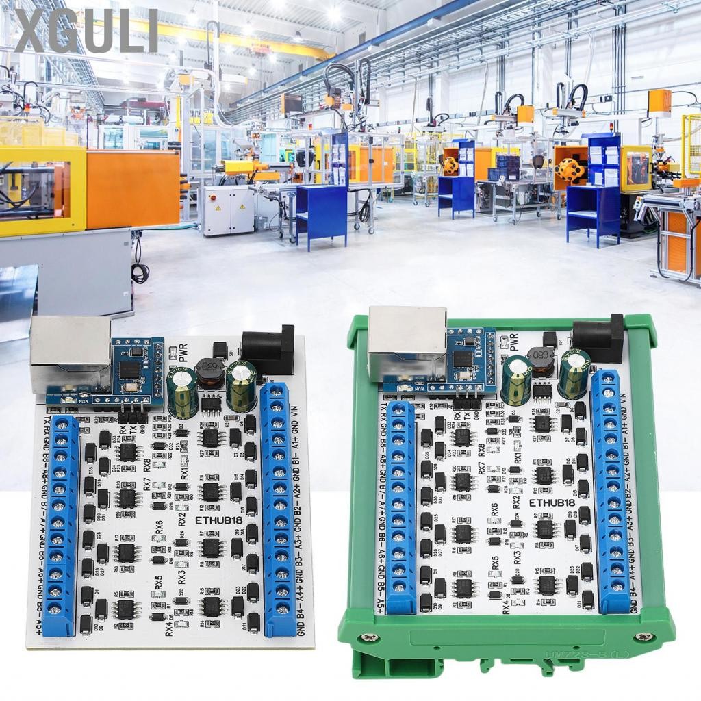 Xguli RJ45 ถึง 8 RS485 Hub Board DC7‑30V Converter Easy Wire สำหรับ ...