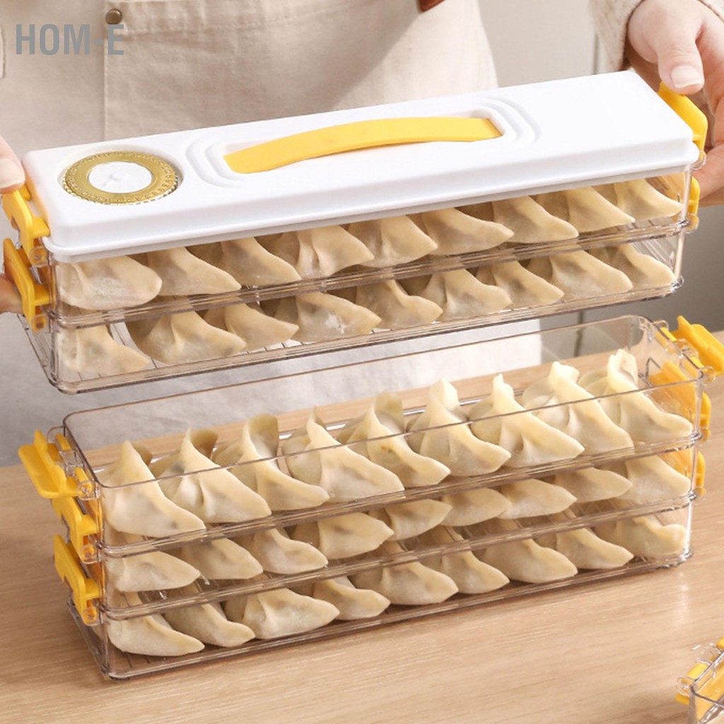 Hom-E Dumpling Storageคอนเทนเนอร์พลาสติกเกรดอาหารตู้เย็นDumpling ...