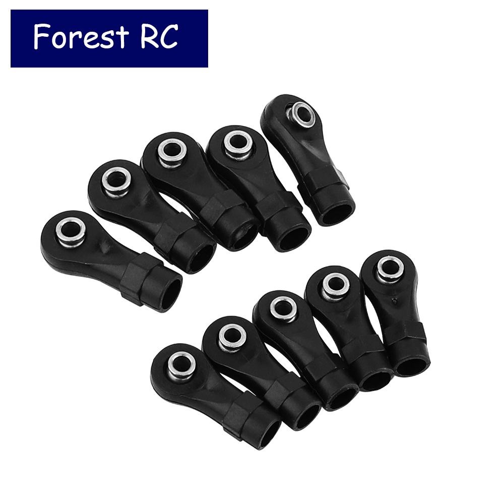 10/50 ชิ้นพลาสติก M3 M4 Ball Head Linkage ดึง Rod Tie Rod End Ball หัวสําหรับ Axial SCX10 1/10 ...