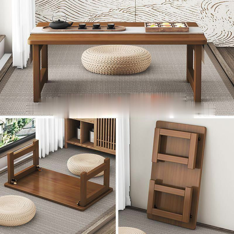 Coffee Table Tatami Table Zen Retro โต๊ะกาแฟไม้เนื้อแข็งสไตล์ญี่ปุ่น ...