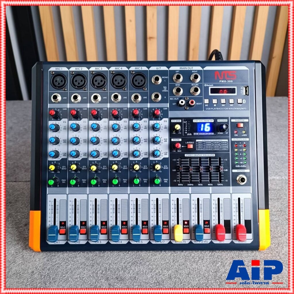 NTS PMX306 POWERMIXER PMX 306 เพาเวอร์มิกเซอร์ บลูทูธ power mixer มิกเซอร์มีแอมป์ PMX-306 ...