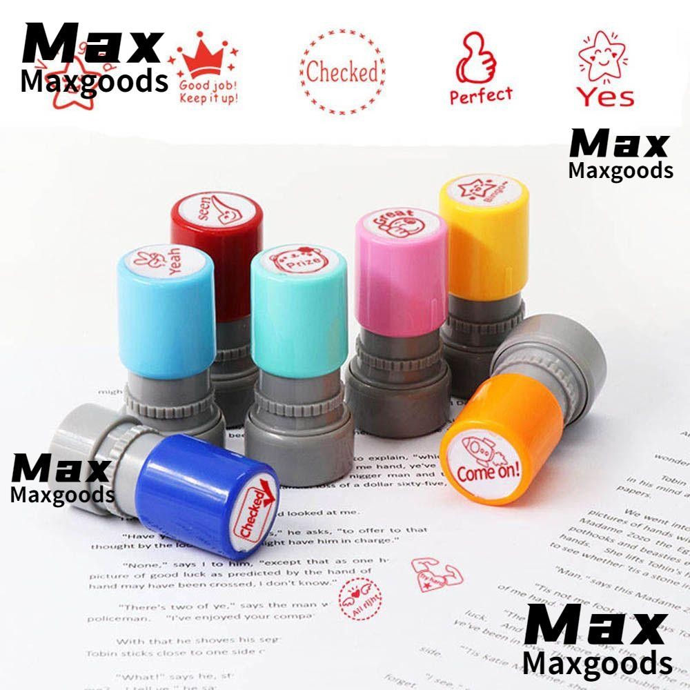 Maxg รางวัลซีลการ์ตูนภาษาอังกฤษแสตมป์เด็กซีลแสงบทนักเรียน DIY แสตมป์การสอน | Shopee Thailand