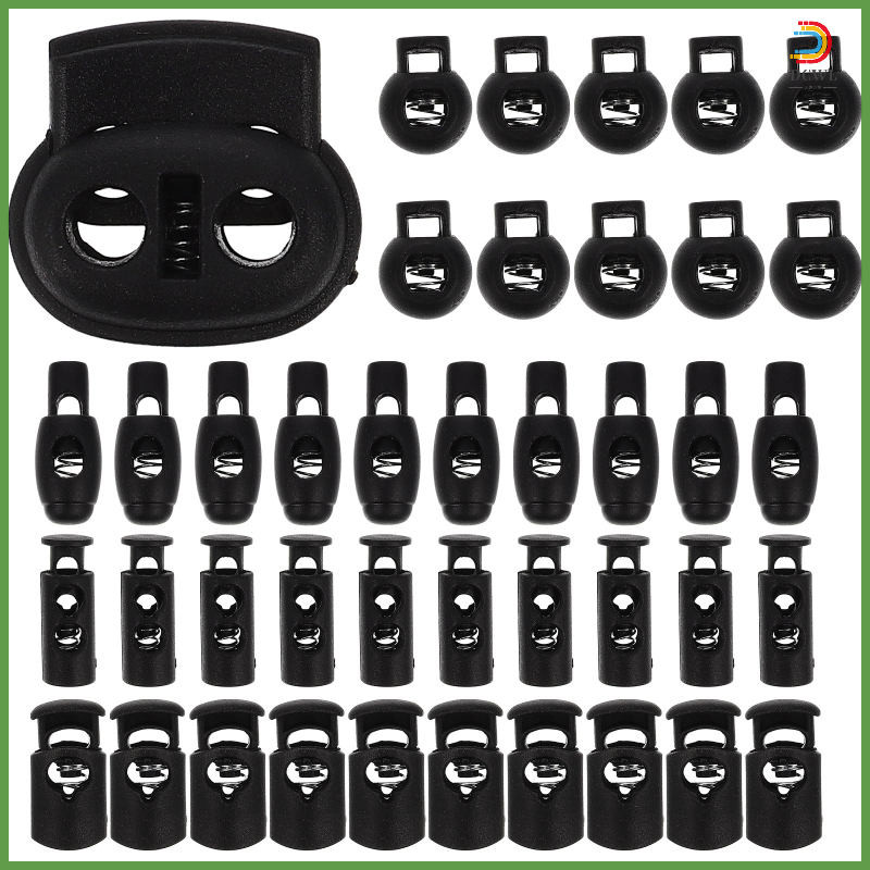 100 ชิ้น Lanyard ฤดูใบไม้ผลิ Fastener สายไฟล็อค Stopper พลาสติกหมูจมูก ...