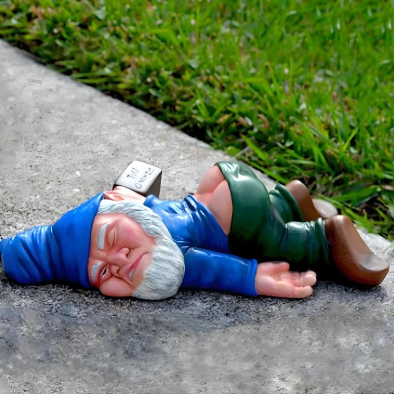 Louislifegreat Creative Dwarf Drunk Garden Gnome Patio เครื่องประดับตลก ...