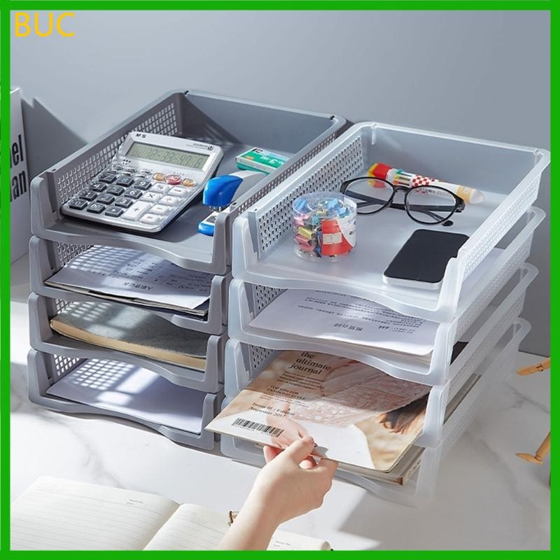 BUC Stackable Letter ถาดแนวตั้งแนวนอนกระดาษ Letter Storage Filing ...