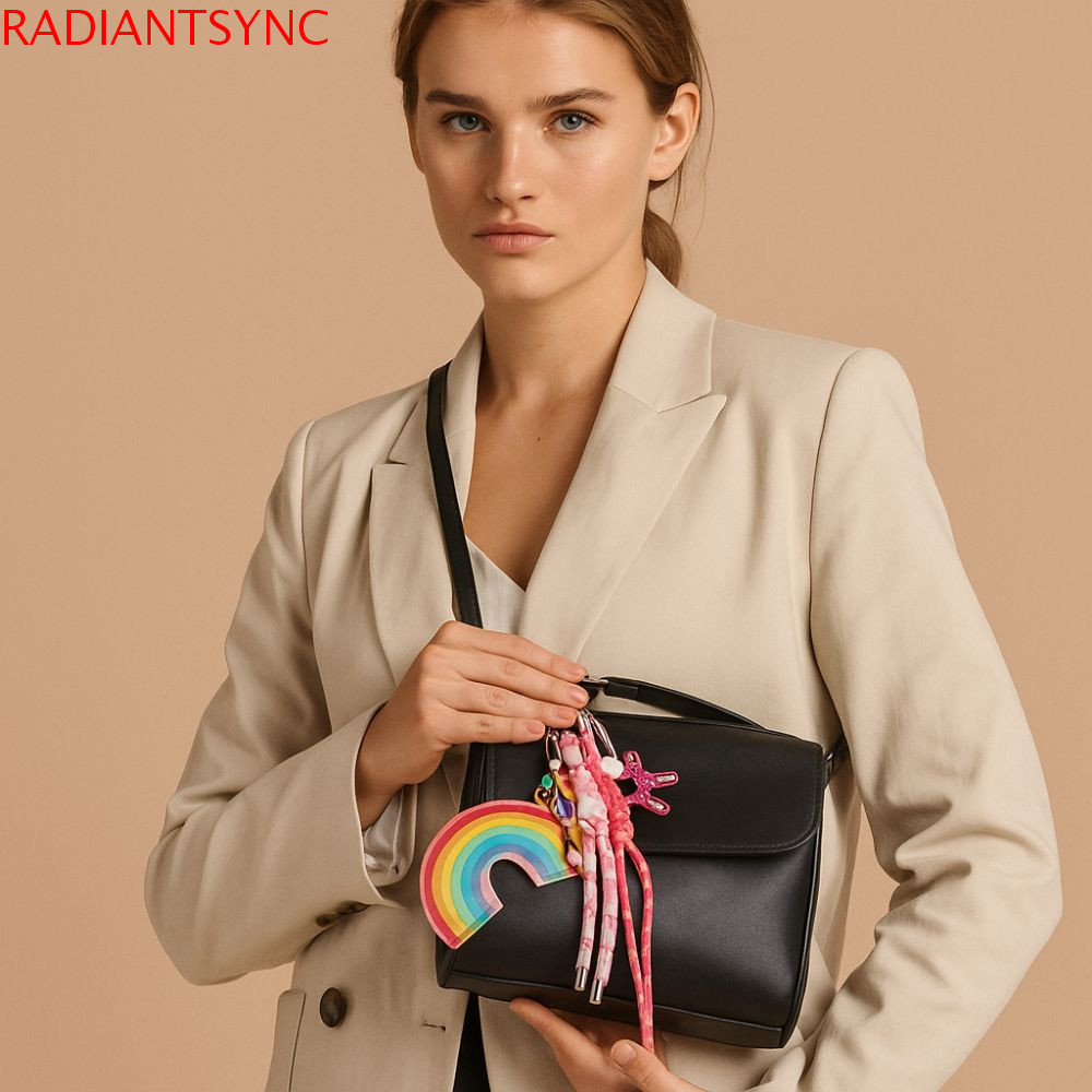 RADIANTSYNC หนังทิวลิปจี้, PVC ปลาดาวพู่พวงกุญแจ,กระเป๋าอุปกรณ์เสริมห้าชี้ Star Alloy กบกระเป๋า ...