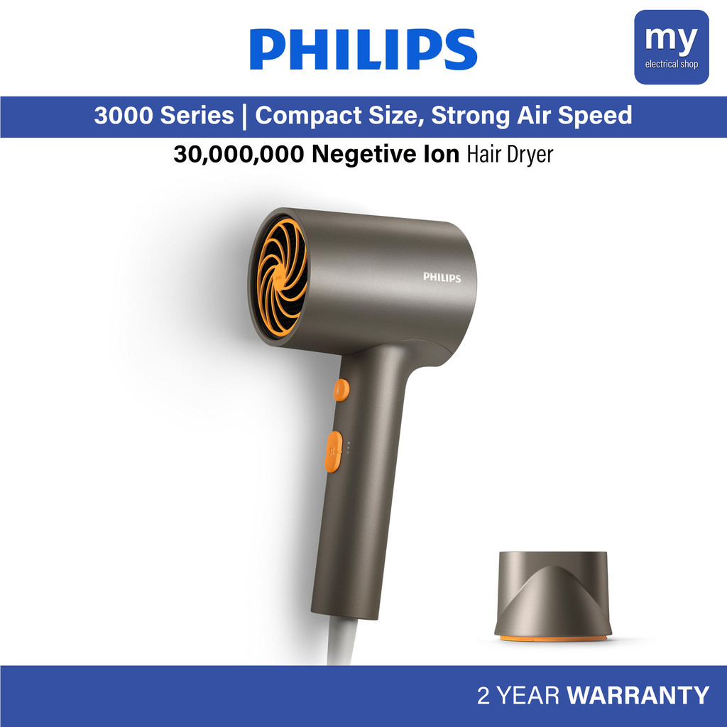 Philips BHD321/03 เครื่องเป่าผม 1600W Ionic Care ThermoProtect น้ําหนัก ...