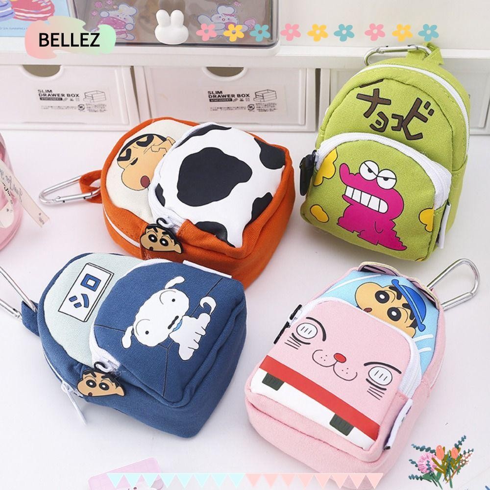 BELLEZ กระเป๋าเงินขนาดเล็กมีการ์ตูนชินจัง สองชั้น ใส่เหรียญและของสำคัญ ...