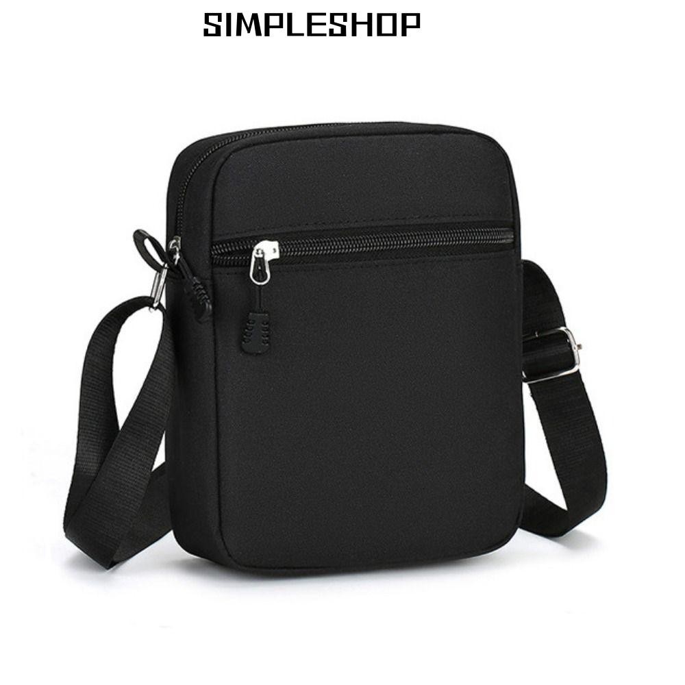 SIMPLESHOP กระเป๋าสะพายไหล่, กระเป๋าสะพายข้างขนาดเล็ก, กระเป๋าแฟชั่นโทรศัพท์มือถือสีดําผู้ชาย ...