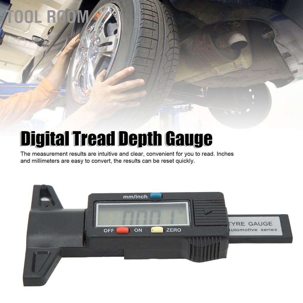 Tool Room Digital Tread Depth Gauge 0 ถึง 25 มม.จอแสดงผล LCD ที่ถูกต้อง ...