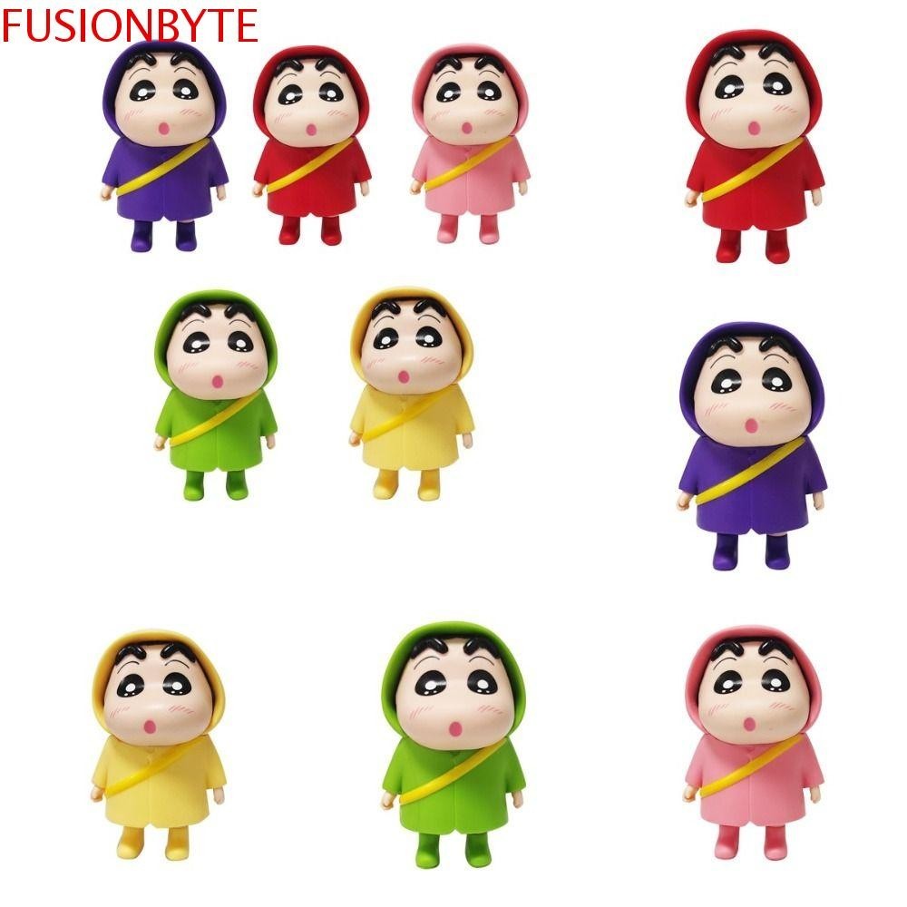 Fusionbyte 5 ชิ้น/เซ็ต Crayon Shin-chan อะนิเมะรูป,เดสก์ท็อปตกแต่งเค้กตกแต่งเสื้อกันฝน Shin-chan ...