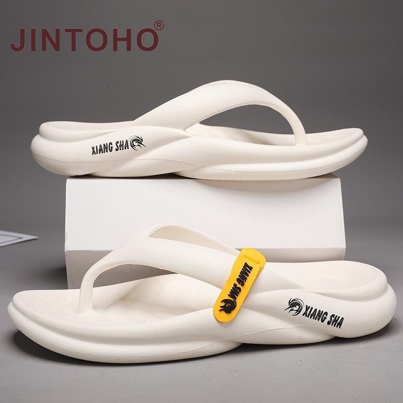 Jintoho ผู้ชายรองเท้าแตะ Flip Flops ในร่มกลางแจ้งรองเท้าแตะชายหาดแฟชั่น ...