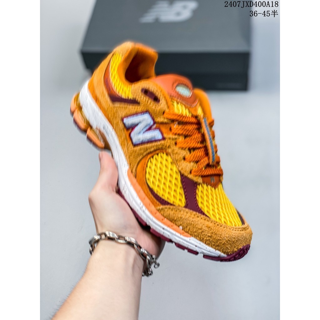 New Balance 2002 สีส้มผู้ชายและผู้หญิง N-ERGY ยาง Outsole กีฬาและ ...