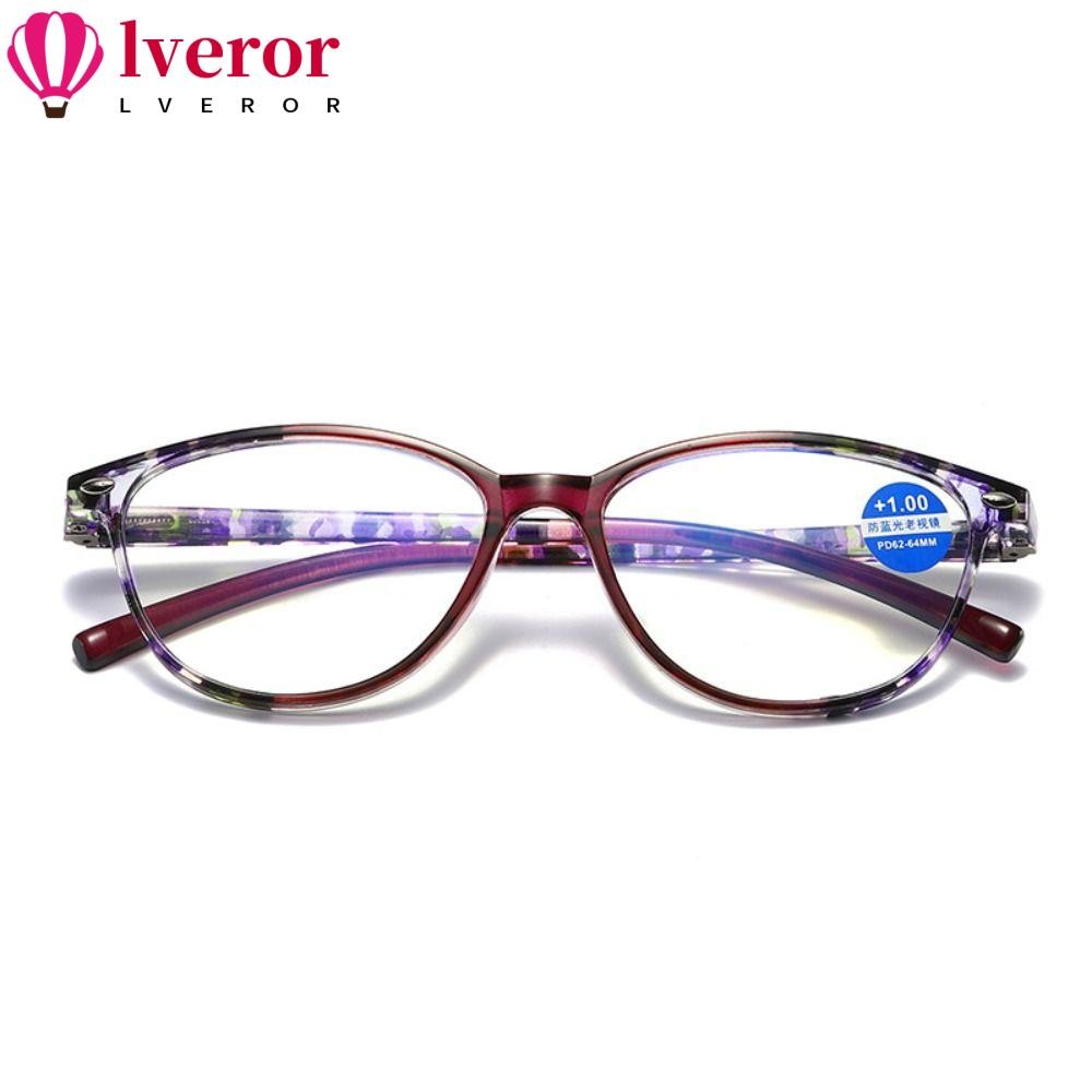 แว่นตากรอบ LVEROR, ความแข็งแรงพลาสติก: แว่นตาอ่านหนังสือ 1.0~3.0x, เครื่องอ่านแว่นสายตายาวสีรูป ...