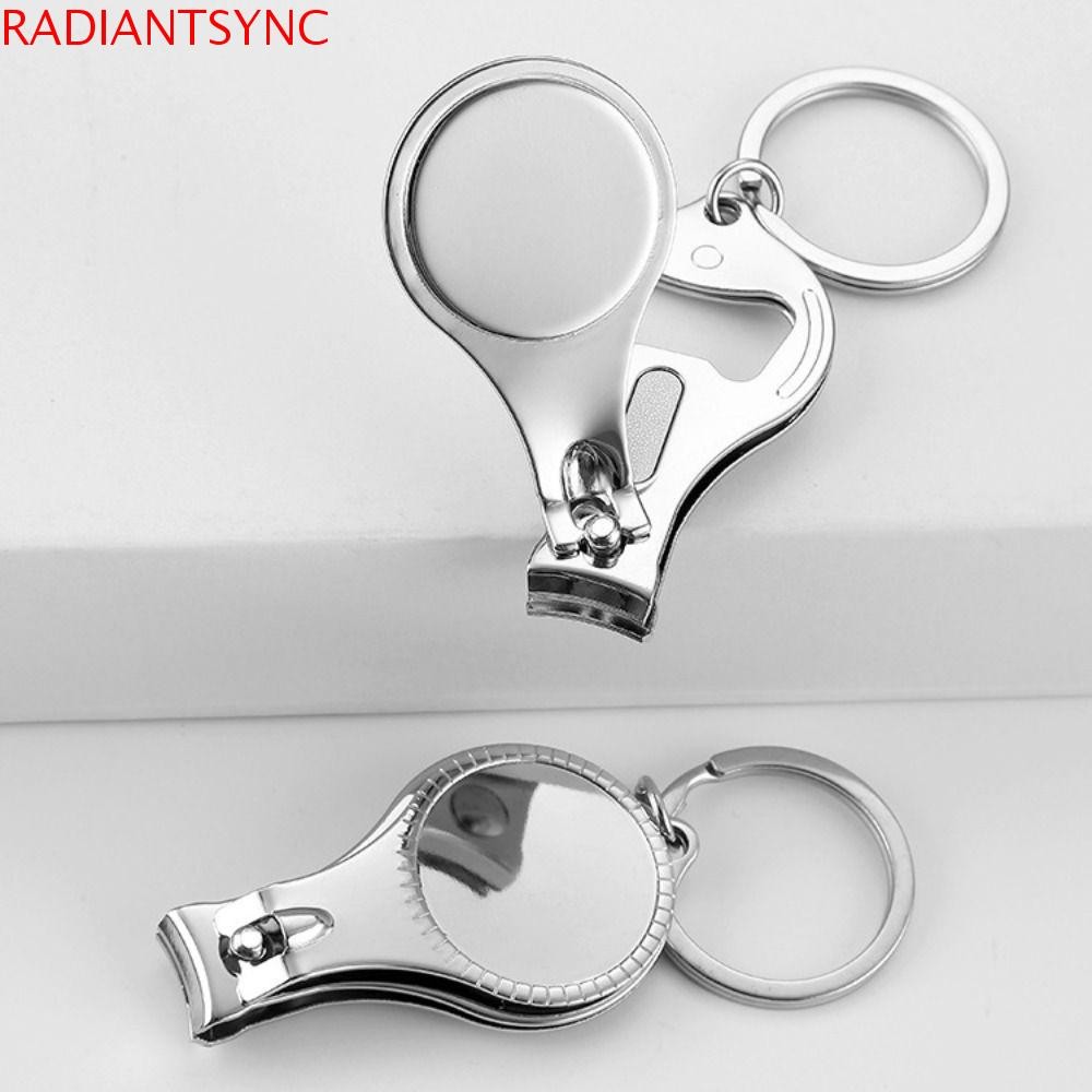 Radiantsync กรรไกรตัดเล็บพวงกุญแจ, 3 in 1 Toenail Pedicure ที่เปิดขวด Kering, ปฏิบัติมัลติฟังก ...