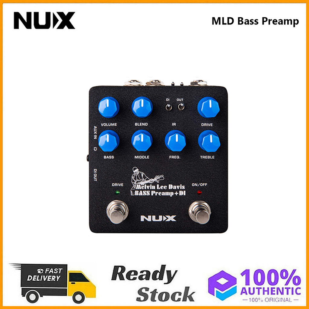 Nux NBP-5 MLD Bass Preamp Melvin Lee Davis Bass Preamp + DI Box Effect ...