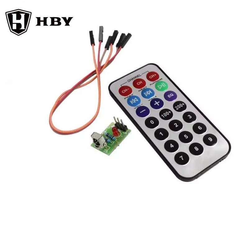 โมดูลควบคุมระยะไกลอินฟราเรด HX1838 โมดูลรับสัญญาณ IR ชุด DIY สำหรับ ...