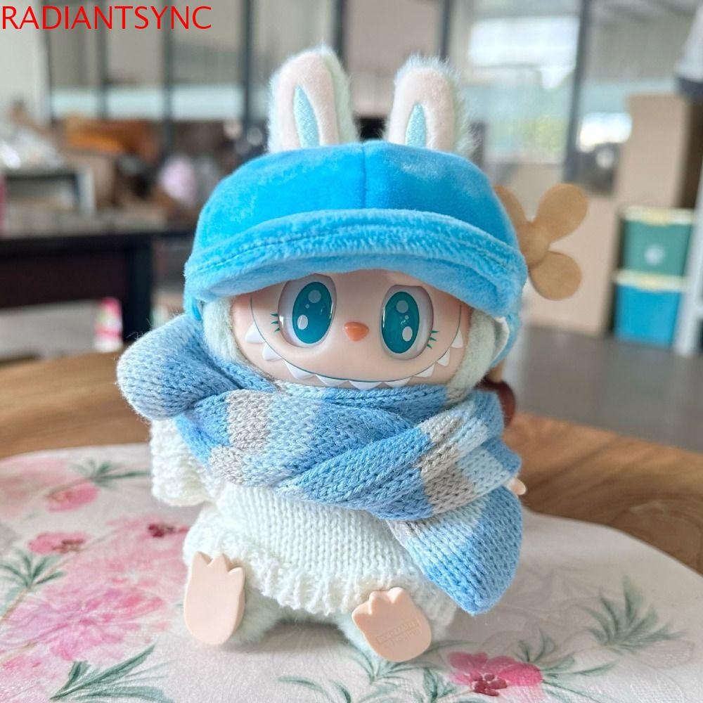 Radiantsync 1 ชุด Labubu ชุดตุ๊กตา, กระโปรงเสื้อกันหนาวนั่ง Party Labubu เสื้อผ้าตุ๊กตา, Trim ...