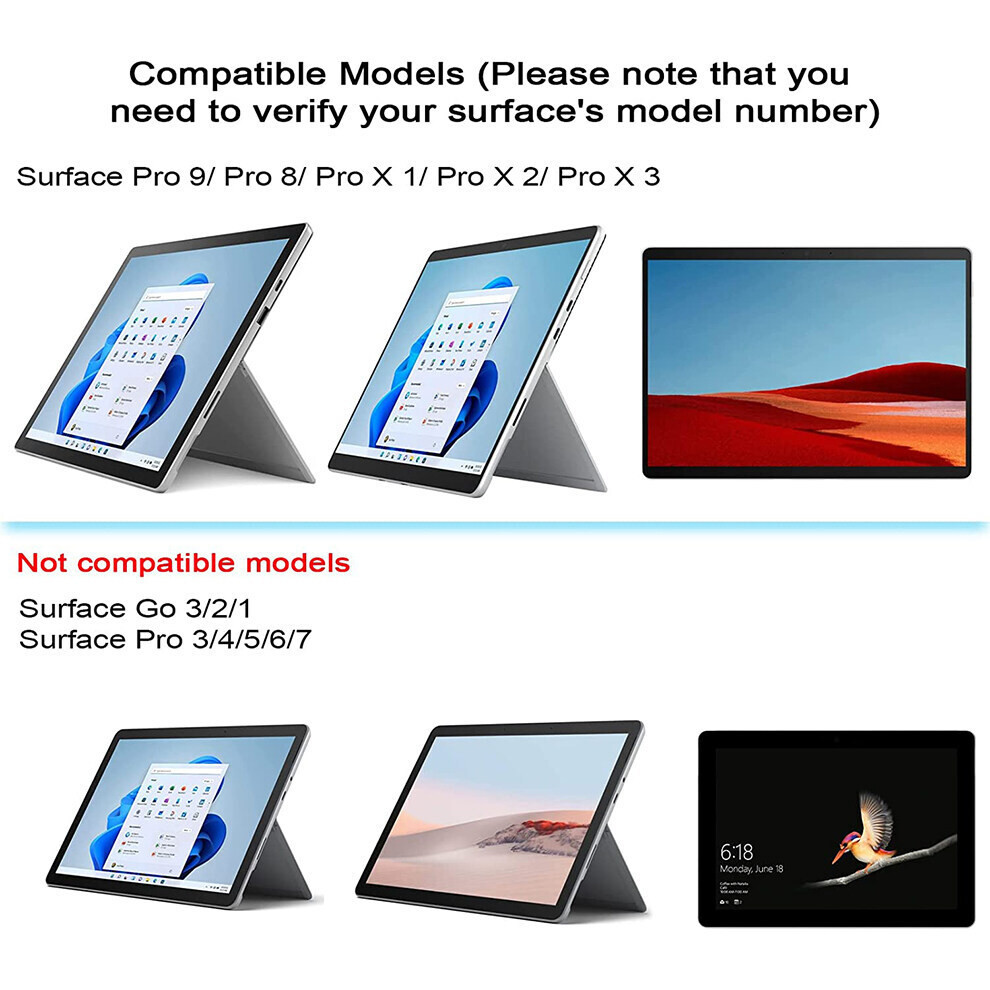 Surface Pro 8 คีย์บอร์ดคีย์บอร์ดแบ็คไลท์สําหรับ Surface Pro 8/X/9 13 ...