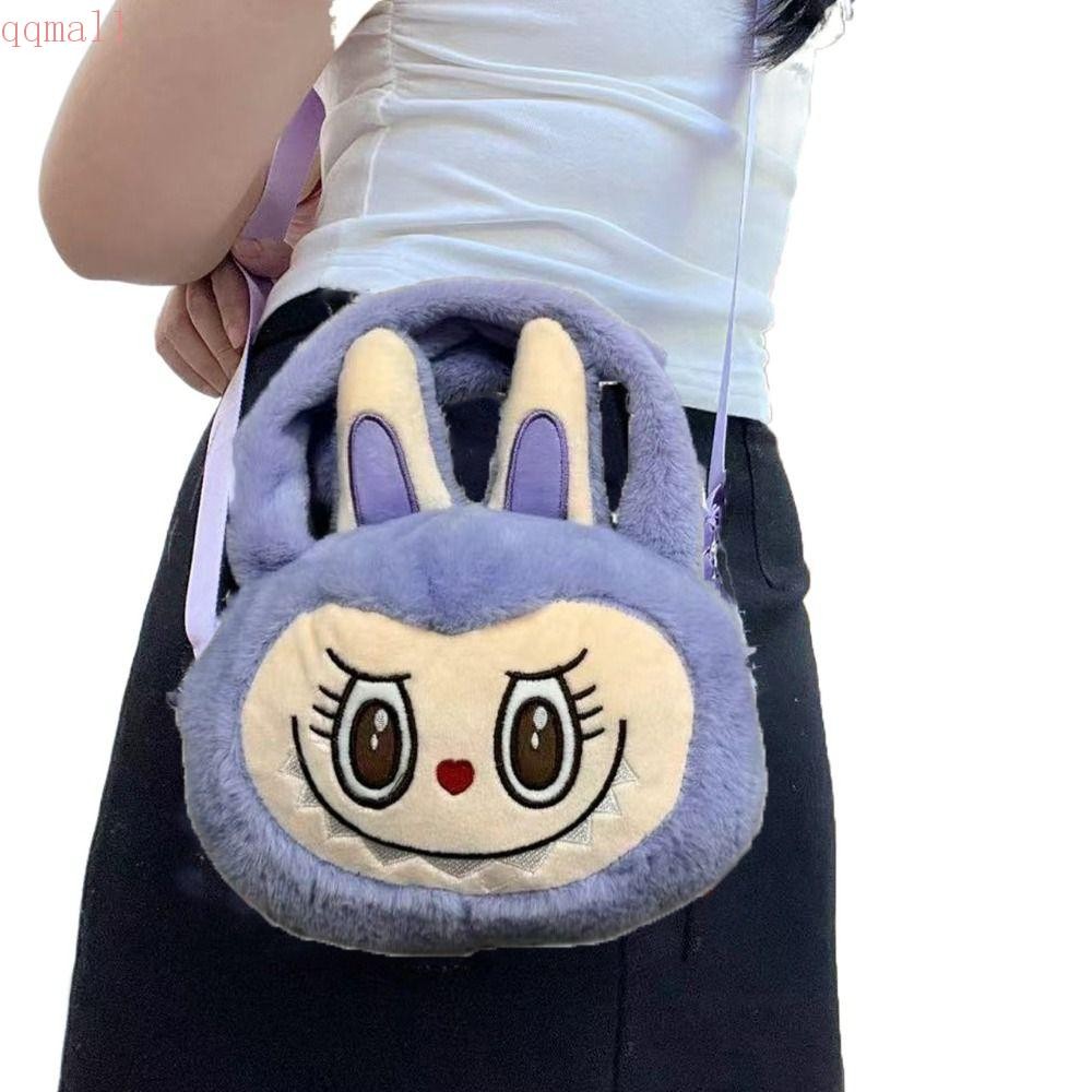 Qqmall Labubu Plush Doll Bag, Crossbody Tote Bag Labubu Plush Bag ...